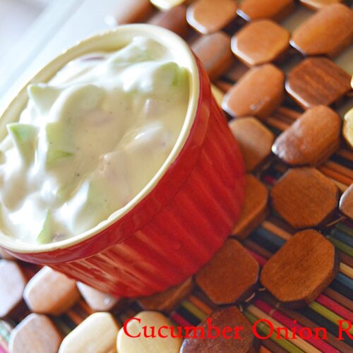 Cucumber Onion Raita - The Big Sweet Tooth
