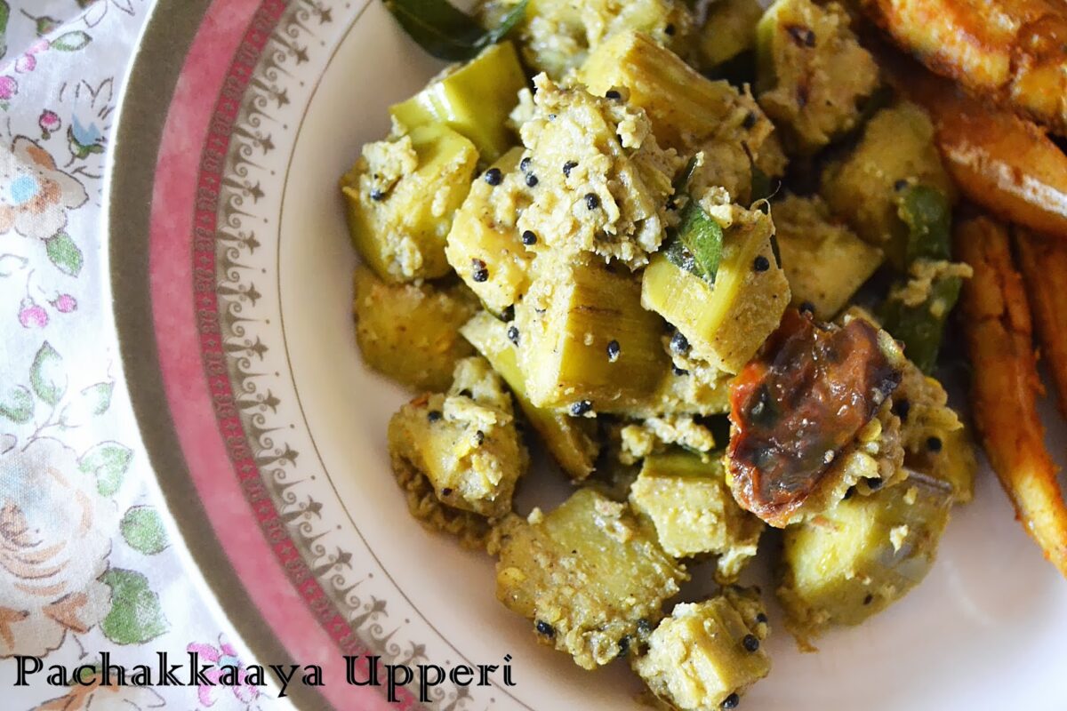 Pachakkaaya Upperi - Raw Banana Stir Fry - The Big Sweet Tooth