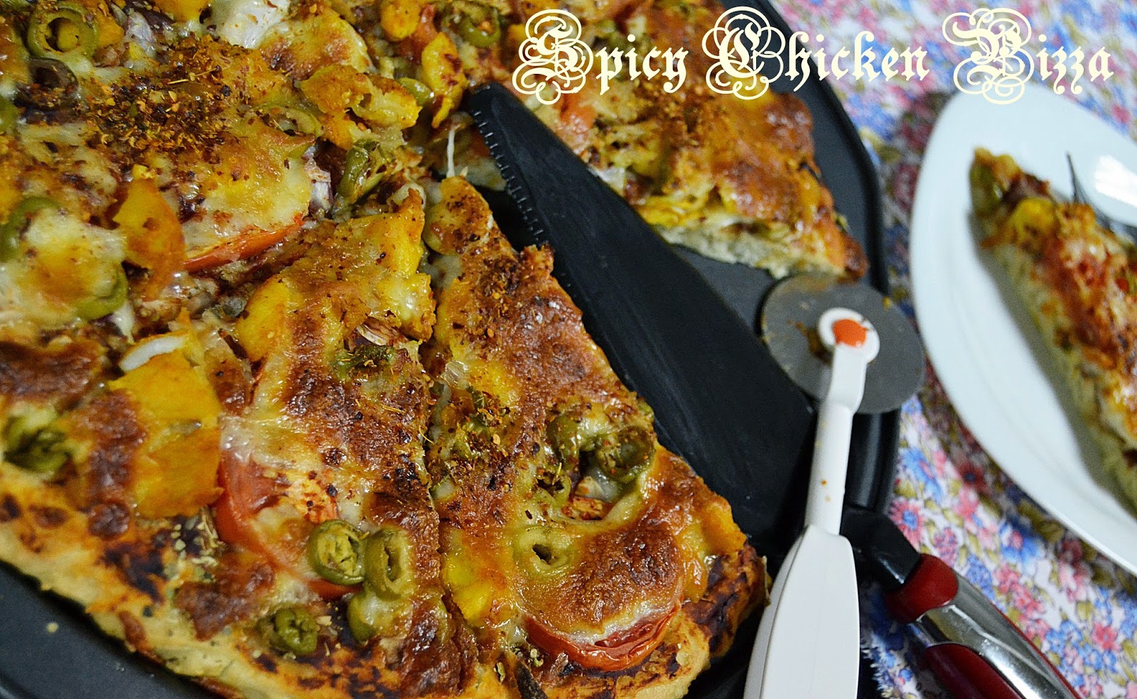 Spicy Chicken Pizza - The Big Sweet Tooth
