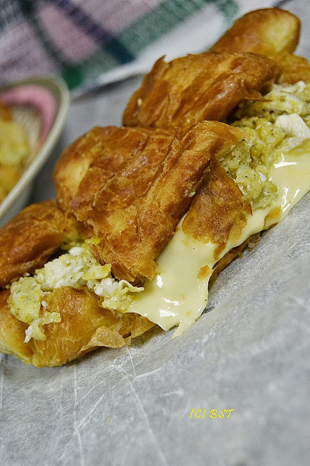 Cheesy Egg Croissants - The Big Sweet Tooth