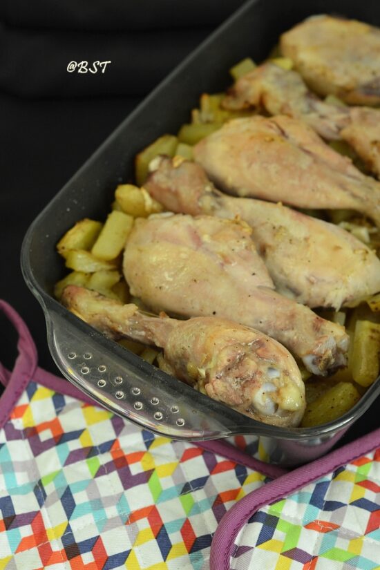 Syrian Oven Roasted Chicken and Potatoes - The Big Sweet Tooth