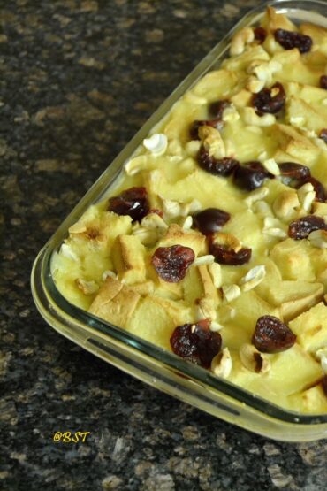 Eggless Bread Pudding - The Big Sweet Tooth