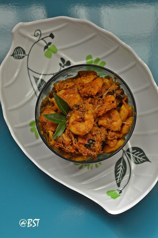 Malabar Chemmeen Roast ~ Malabar Prawns Stir Fry - The Big Sweet Tooth