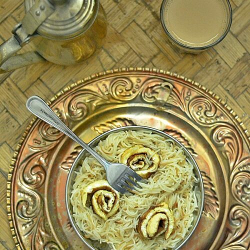 Balaleet ~ Emirati Vermicelli Egg Breakfast - The Big Sweet Tooth