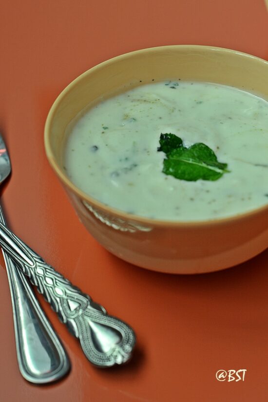 Pakistani Mint Cumin Raita - The Big Sweet Tooth