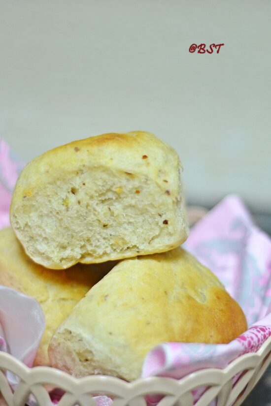 Masala Buns ~ Potato Stuffed Buns - The Big Sweet Tooth