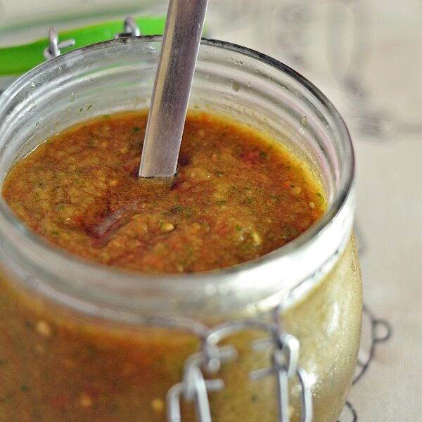 Salata Hara ~ Arabic Spicy Tomato Dip - The Big Sweet Tooth