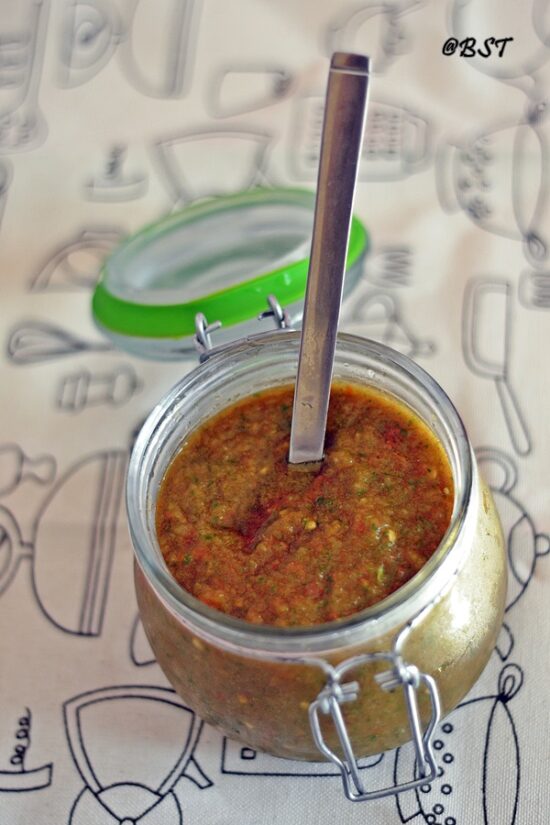 Salata Hara ~ Arabic Spicy Tomato Dip - The Big Sweet Tooth