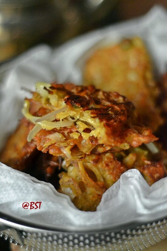 Cabbage Pakoda ~ Cabbage Fritters - The Big Sweet Tooth