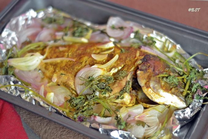 Samak Bil Fern ~ Emirati Baked Fish - The Big Sweet Tooth