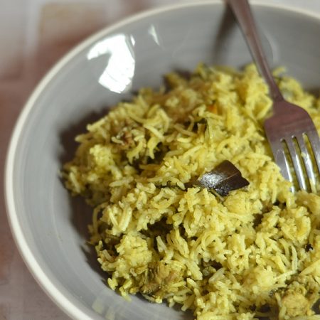 Green Beef Pulao - The Big Sweet Tooth