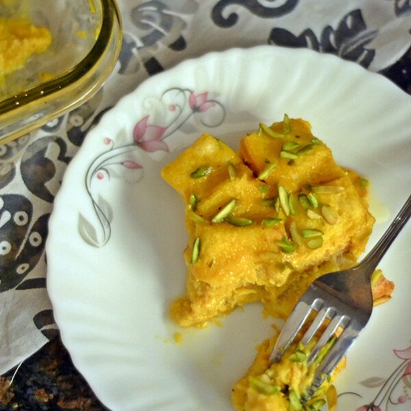 Mango Bread Pudding - The Big Sweet Tooth