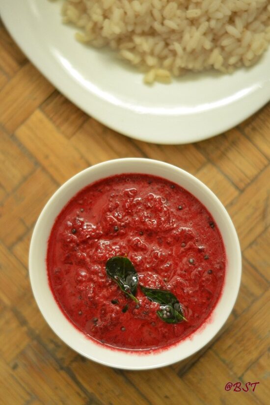Beetroot Pachadi - The Big Sweet Tooth