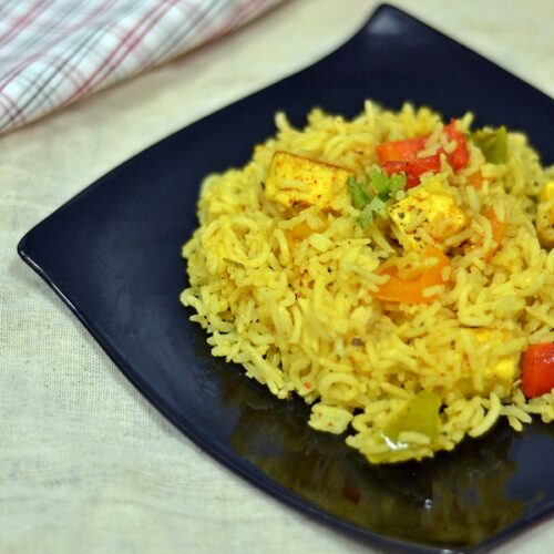 Paneer Capsicum Rice - The Big Sweet Tooth