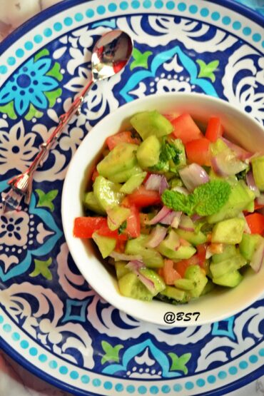 Salad Shirazi ~ Persian Cucumber Tomato Salad - The Big Sweet Tooth