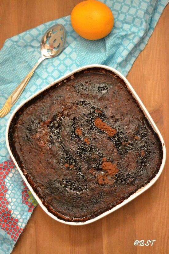 Self Saucing Jaffa Pudding | Chocolate Orange Pudding Cake - The Big ...