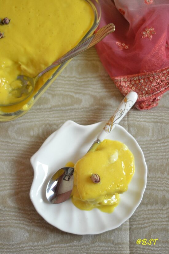 Mango Bread Pudding {No Cook!} - The Big Sweet Tooth