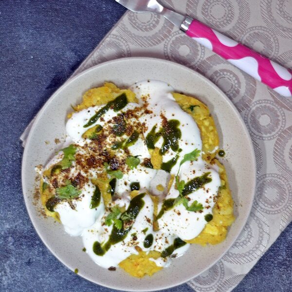 Aloo Paneer Tikki Chaat - The Big Sweet Tooth