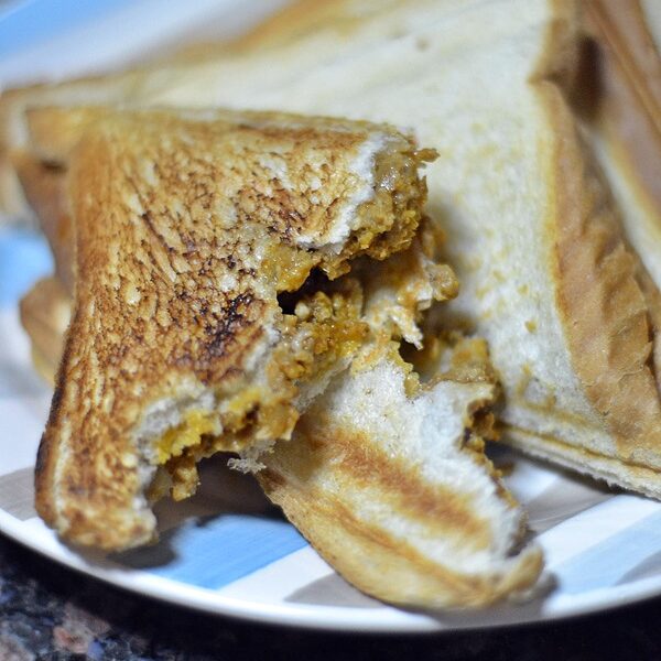 Kheema Toasties | Minced Meat Sandwich - The Big Sweet Tooth