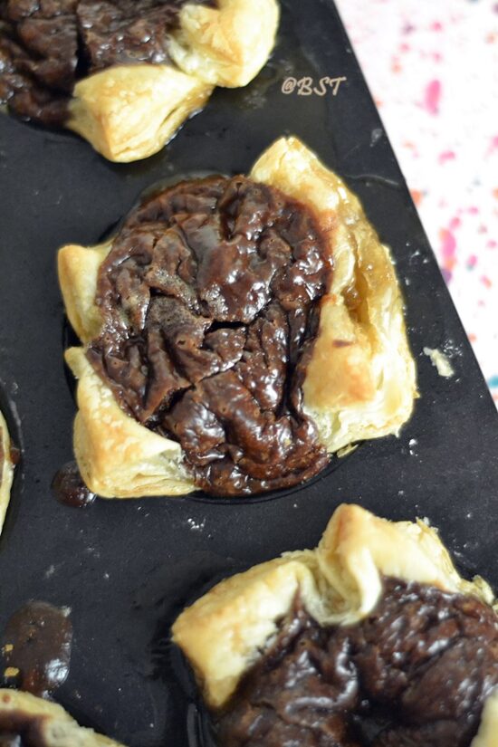 Toffee Chocolate Pastry Tarts - The Big Sweet Tooth