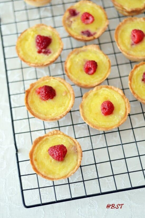 Raspberry Custard Mini Tarts - The Big Sweet Tooth