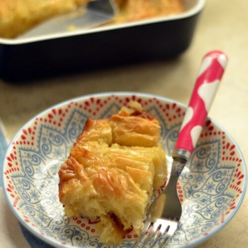 Phyllo Custard Tart | Phyllo Crinkle Cake - The Big Sweet Tooth
