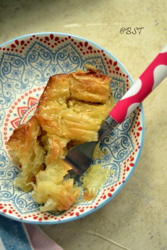 Phyllo Custard Tart | Phyllo Crinkle Cake - The Big Sweet Tooth