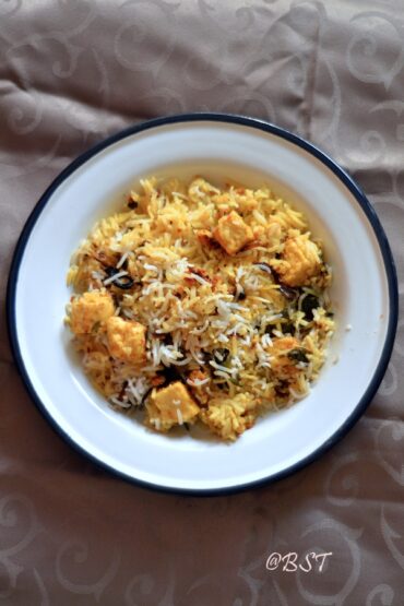Easy Paneer Biriyani - The Big Sweet Tooth