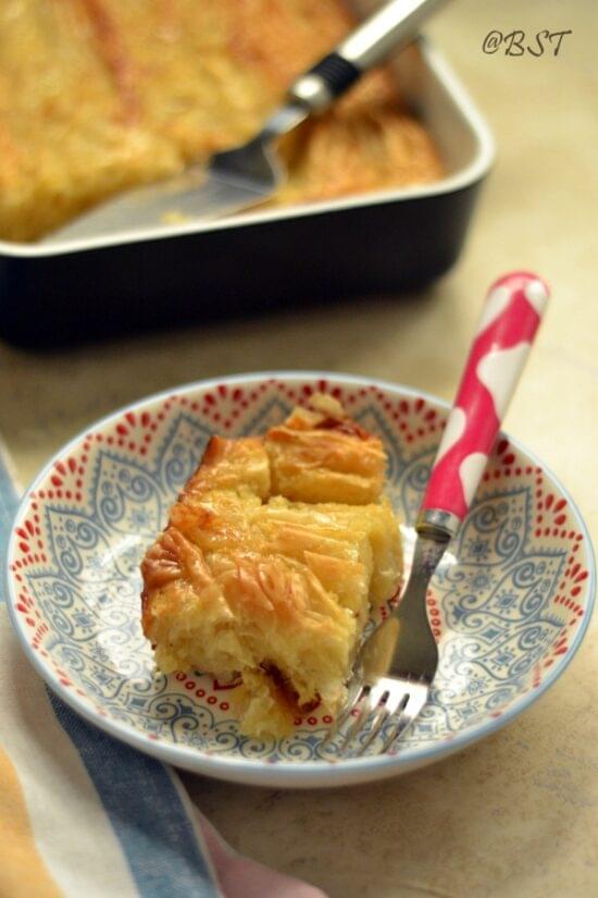 Phyllo Custard Tart | Phyllo Crinkle Cake - The Big Sweet Tooth